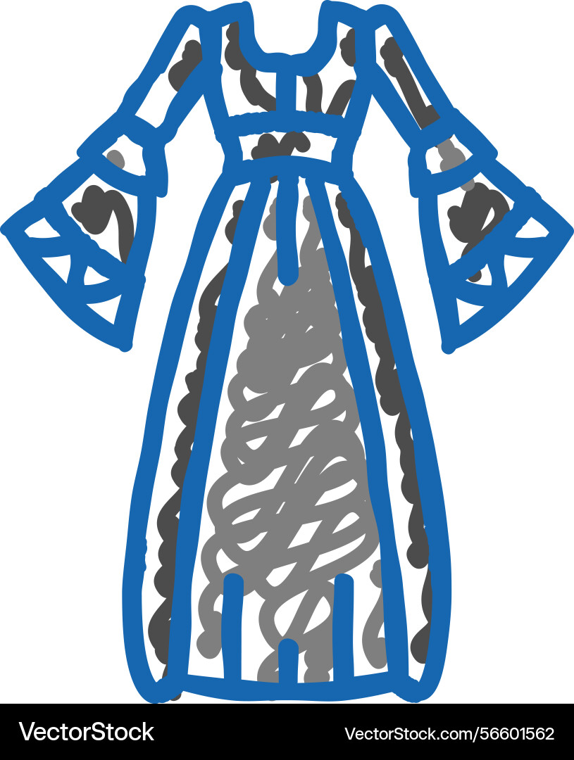 Victorian goth subculture icon doodle Royalty Free Vector