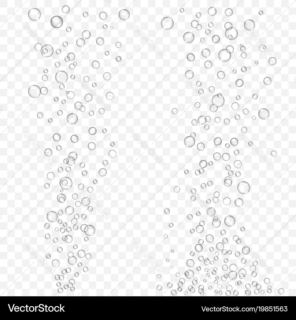 Air bubbles texture set isolated Royalty Free Vector Image