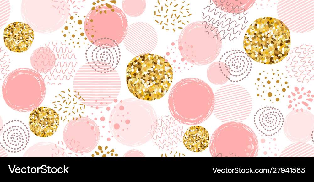 Pink polka dot pattern seamless dotted Royalty Free Vector