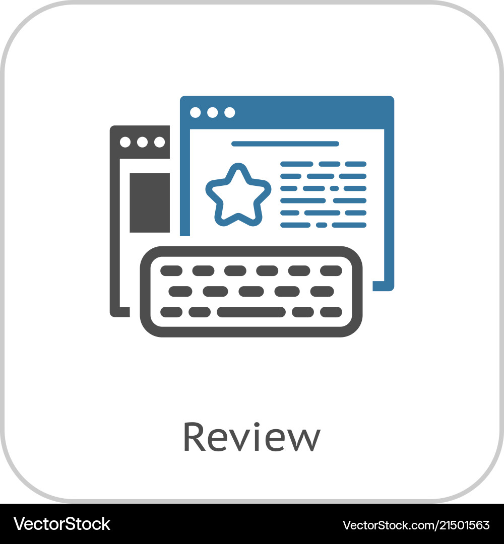 Review Icon - Star Rating Royalty Free Vector Image