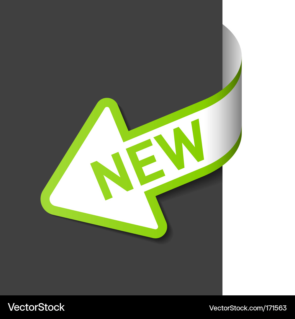 Sign new on the arrow Royalty Free Vector Image