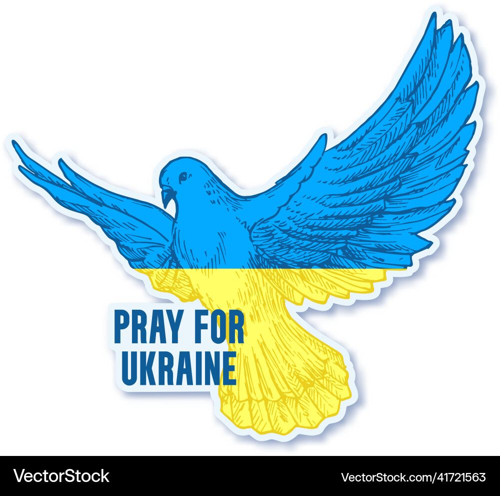 Ukraine Peace Dove Royalty Free Vector Image - VectorStock