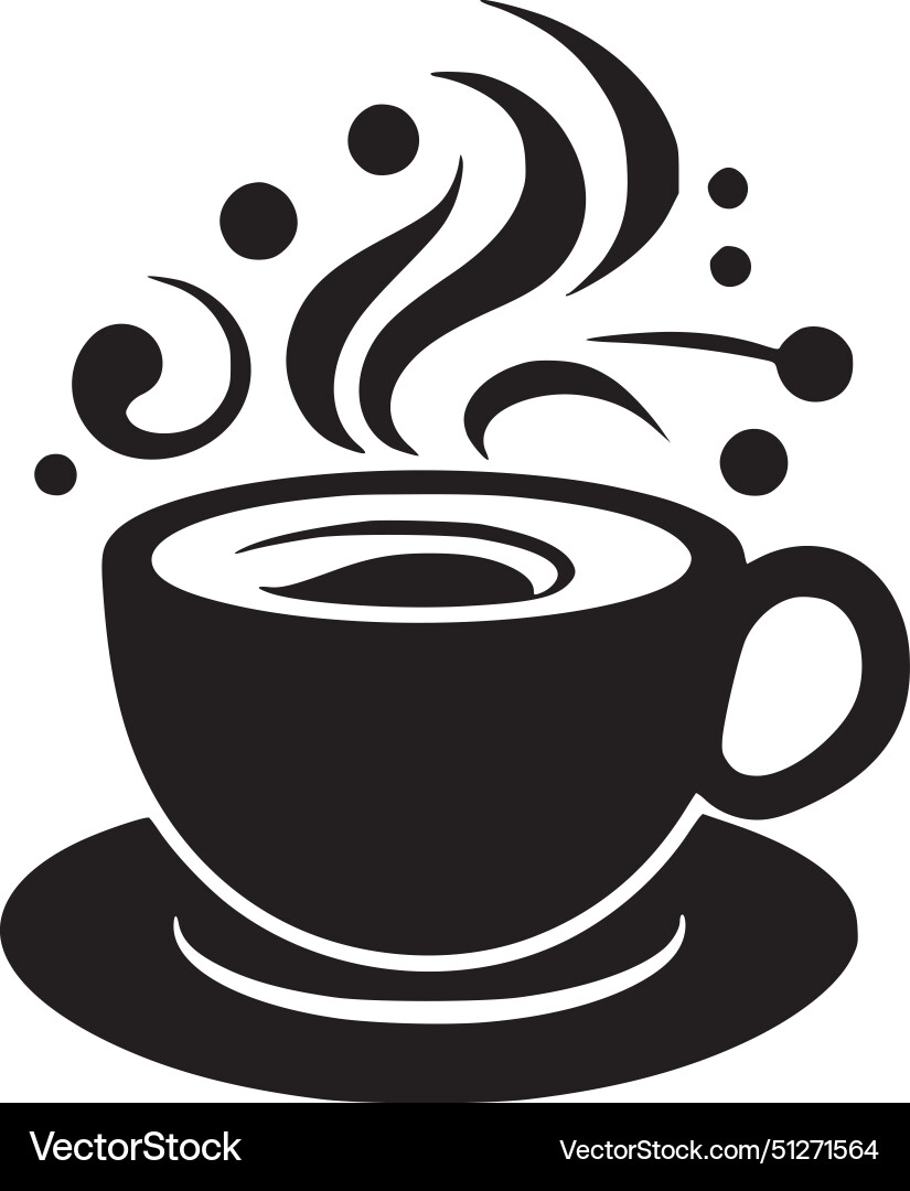 Coffee - black and white Royalty Free Vector Image