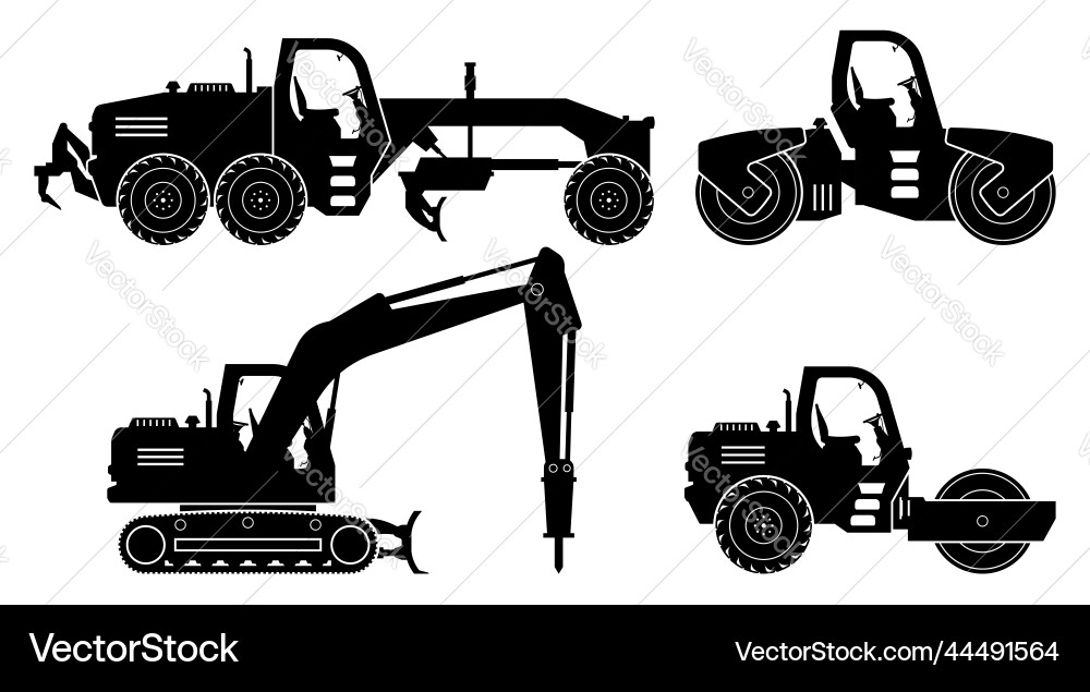Construction Equipment Icons Royalty Free Vector Image