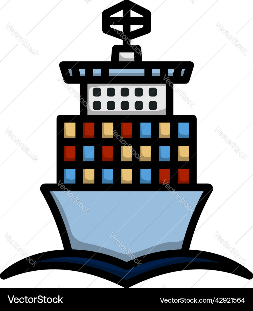 Container ship icon Royalty Free Vector Image - VectorStock