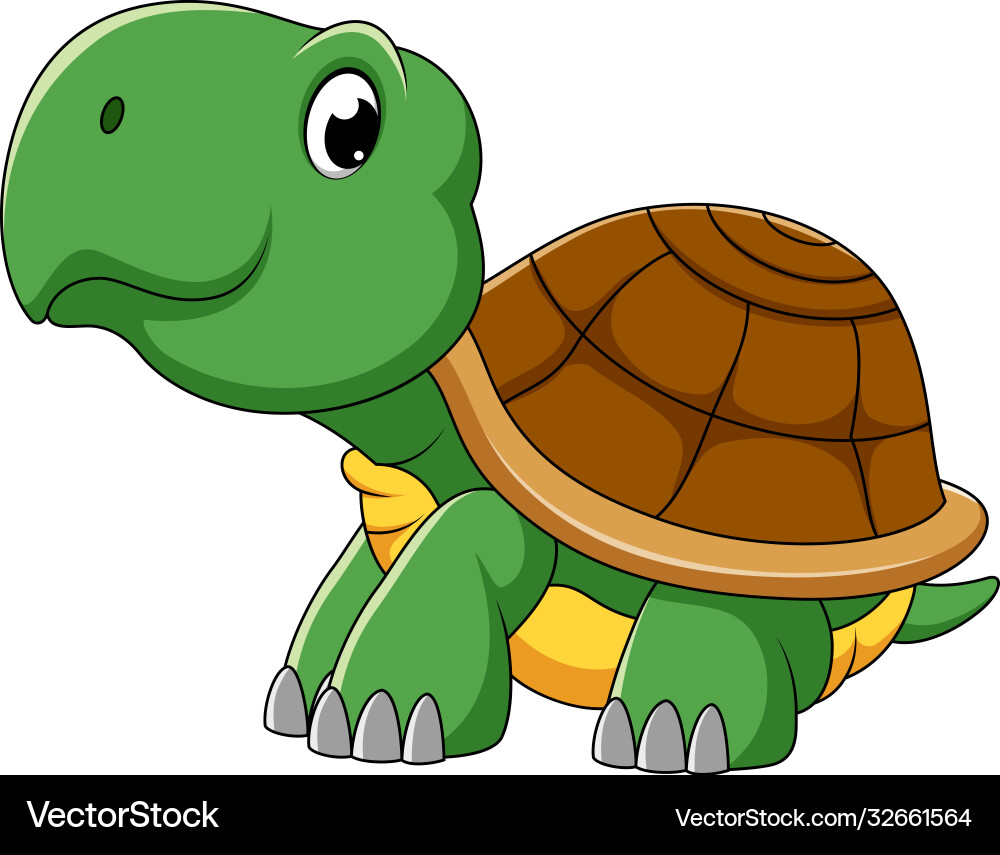 Cute turtle cartoon character Royalty Free Vector Image