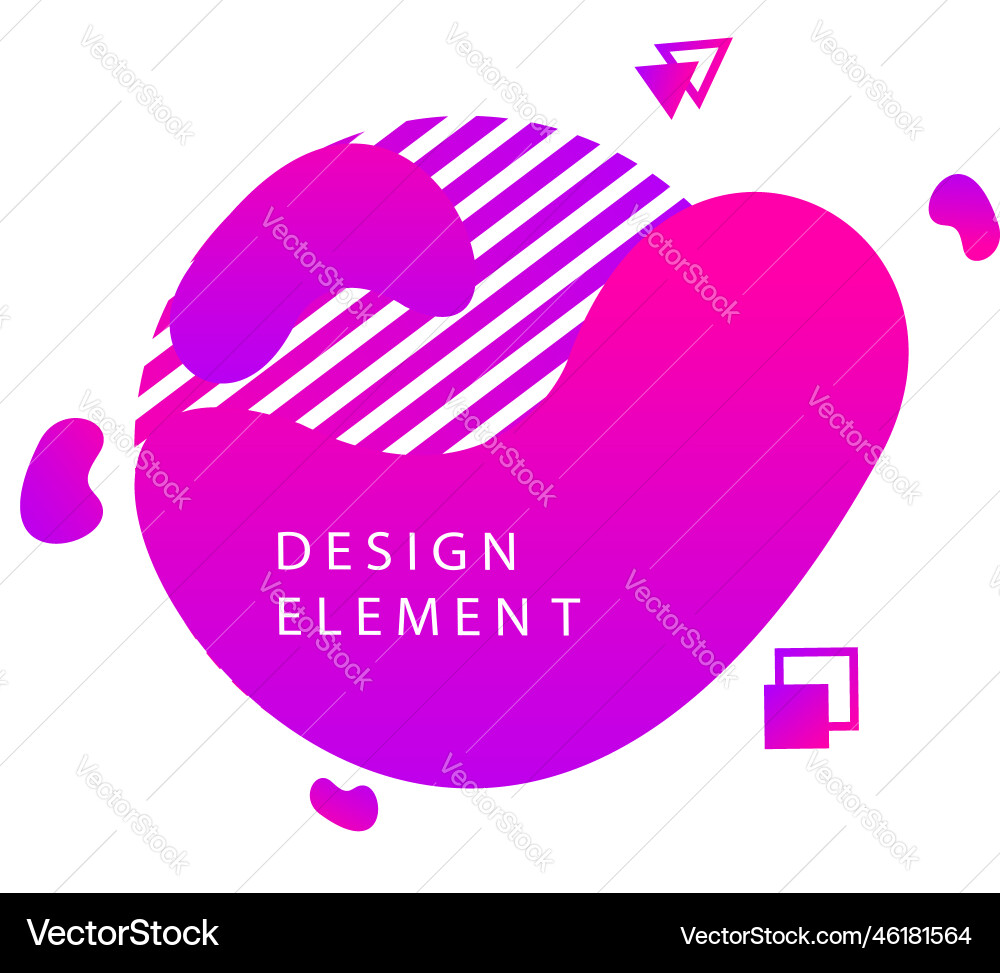 Fluid abstract liquid badges shapes colorful Vector Image