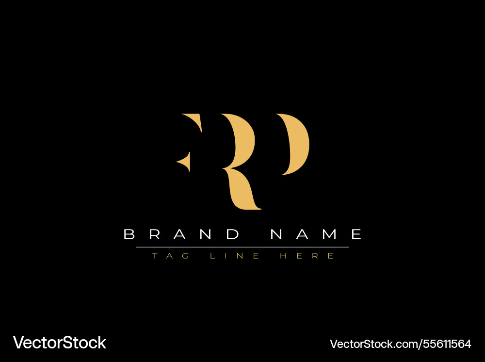 Frp abstract letter logo design Royalty Free Vector Image
