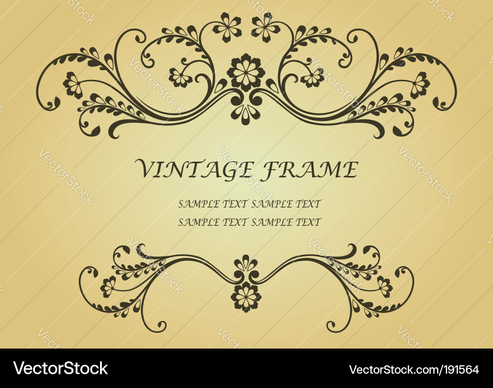 Vintage frame Royalty Free Vector Image - VectorStock