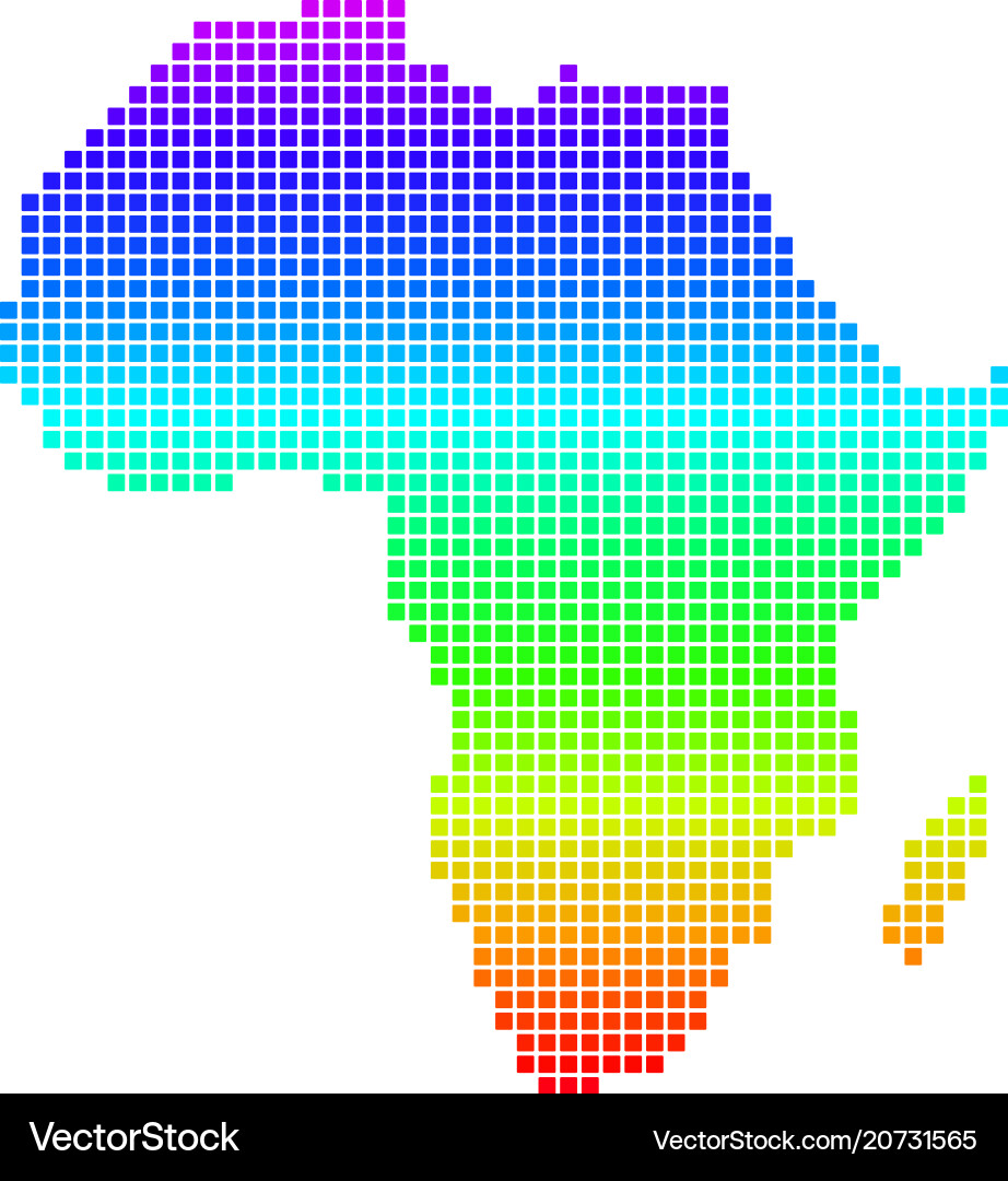 Bright dotted africa map Royalty Free Vector Image