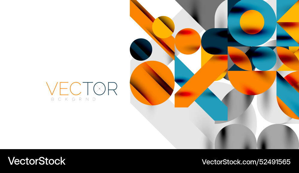 Colorful simple dynamic geometric forms circles Vector Image