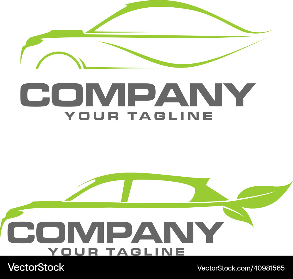 Eco car logo Royalty Free Vector Image - VectorStock