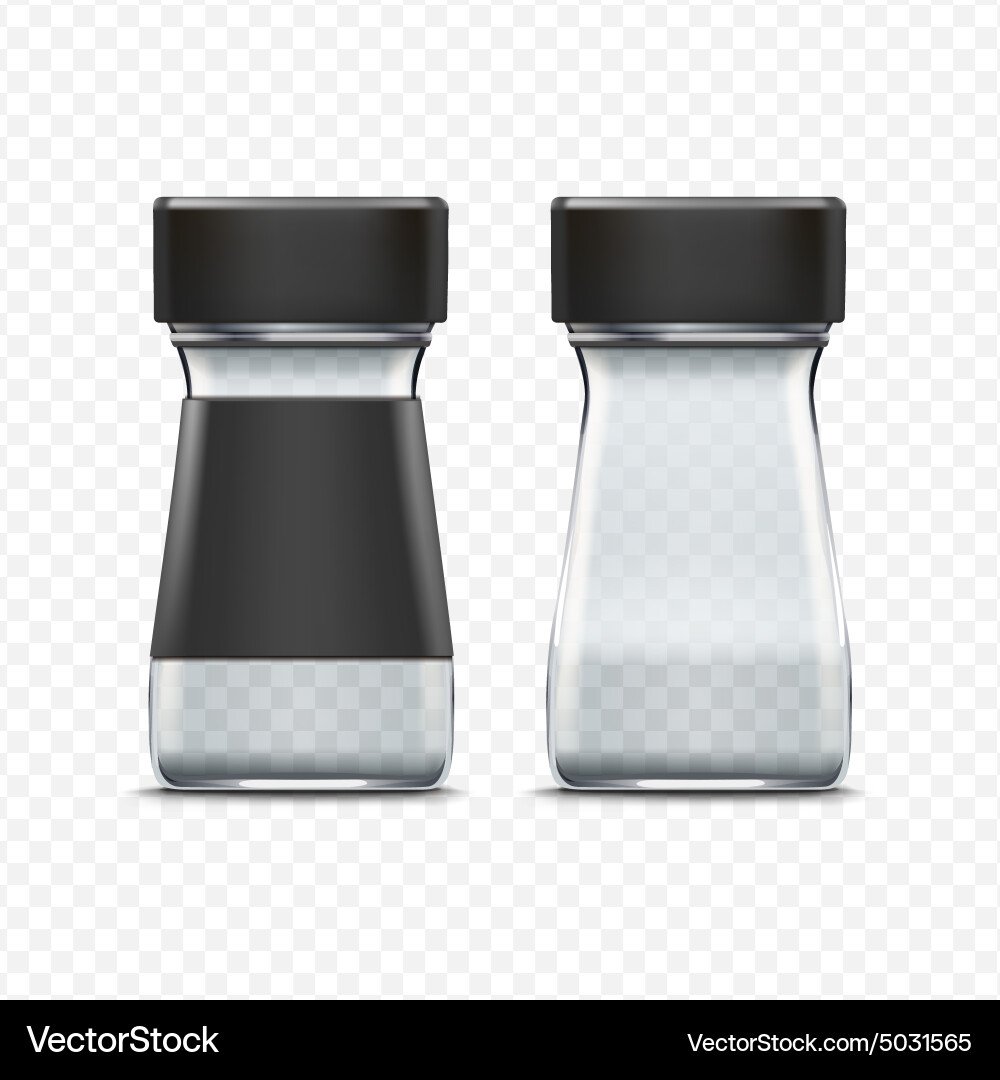 Glass empty jar packaging package isolated Vector Image
