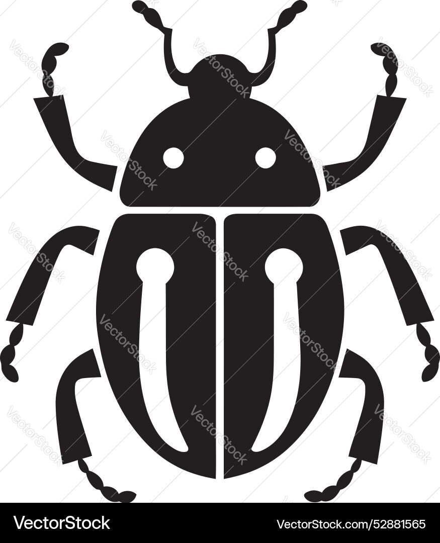 Hardworking beetle crest beetle tribal mark Vector Image