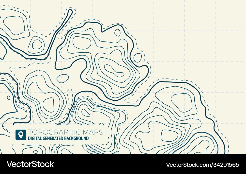 Map line topography Royalty Free Vector Image - VectorStock