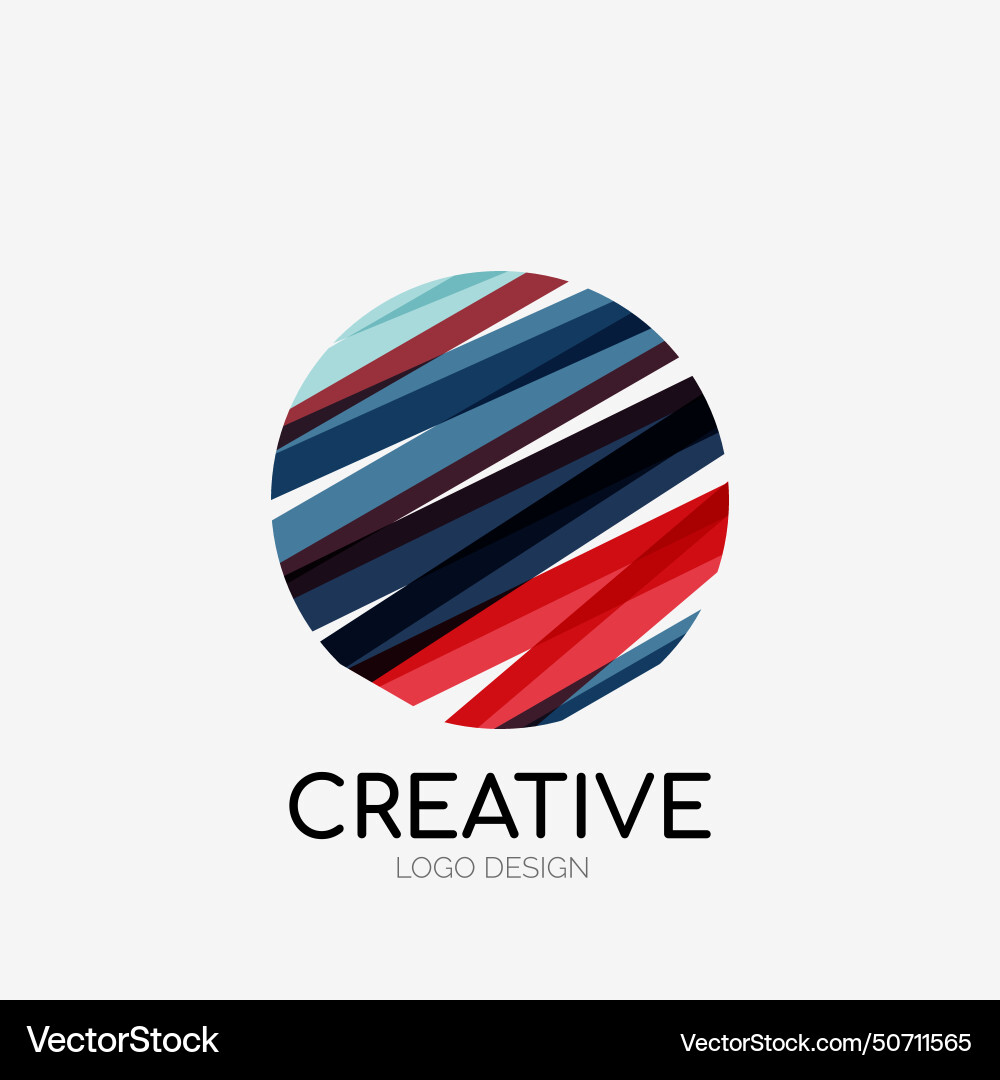 Modern abstract logo design geometric art Vector Image