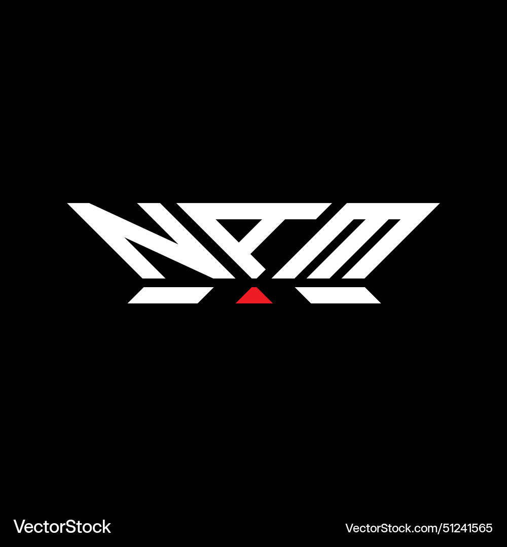 Nam letter logo design simple and modern Vector Image