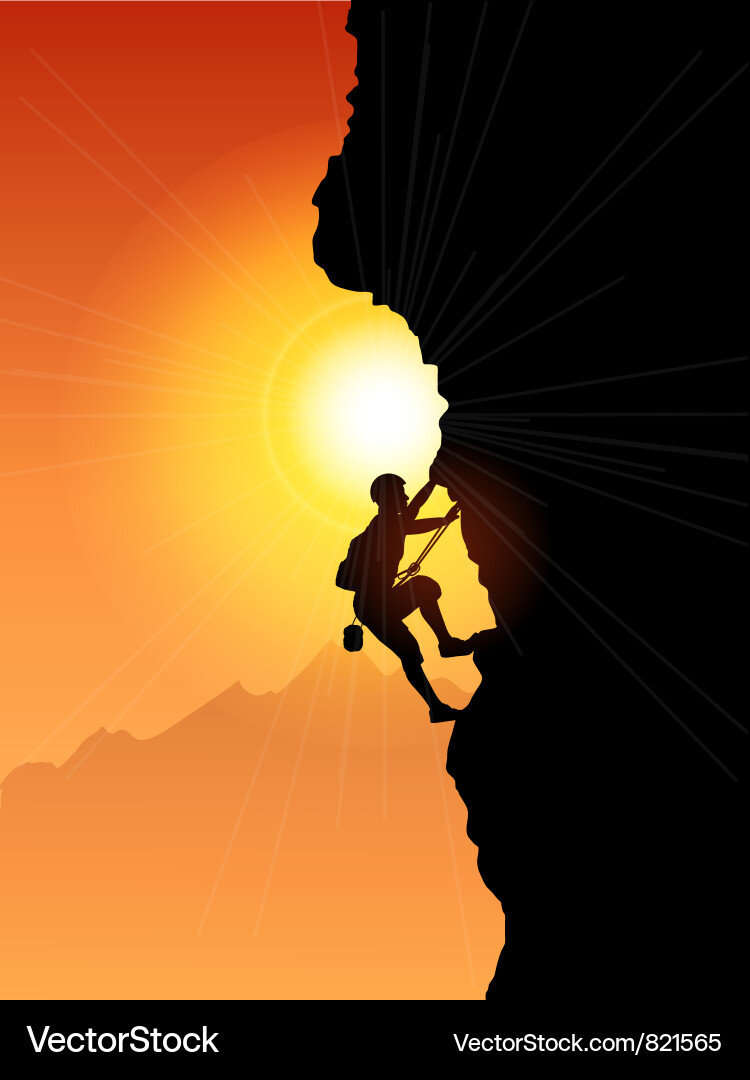 Rock climber Royalty Free Vector Image - VectorStock