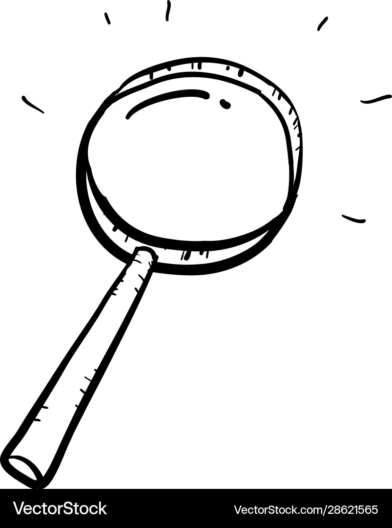 Search icon tools doodle in handdrawn style Vector Image