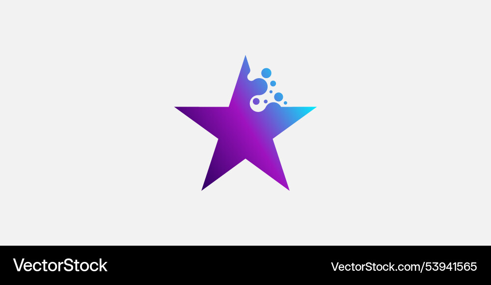 Unique and modern the cleanliness star logo Vector Image