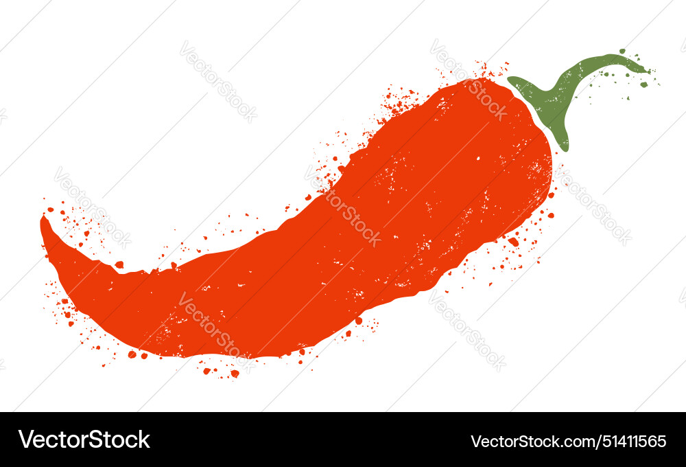 Vintage of chilli pepper icon Royalty Free Vector Image