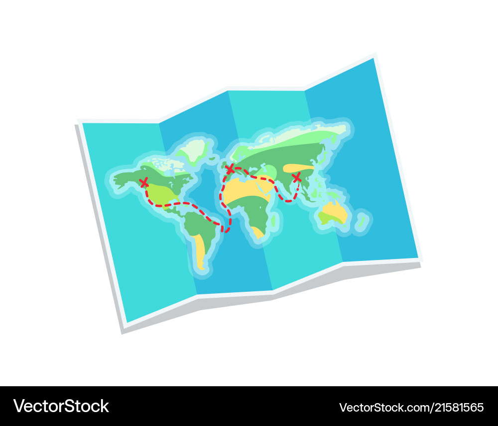 World Map - Travel & Geography Royalty Free Vector Image