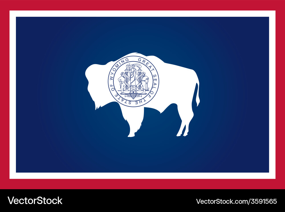 Wyoming flag Royalty Free Vector Image - VectorStock