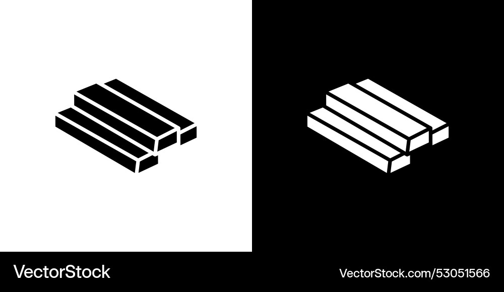 Gold bars icon flat fill set collection Royalty Free Vector