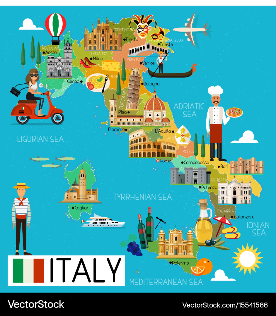 Design A Tourist Map Of Italy Free - Infoupdate.org
