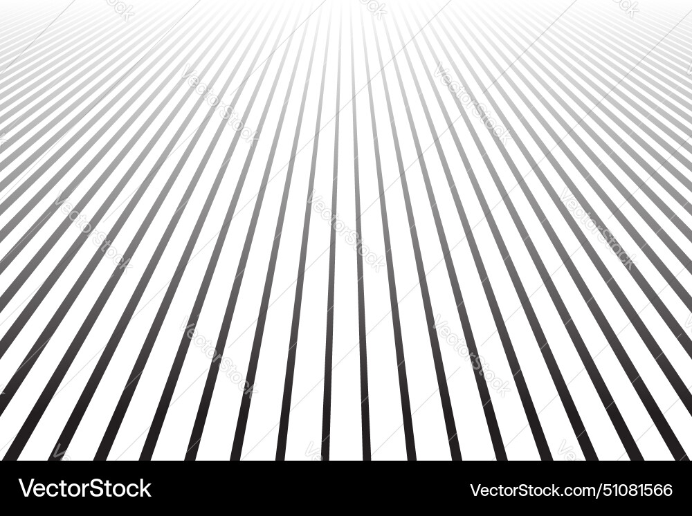 Lines in diminishing perspective Royalty Free Vector Image