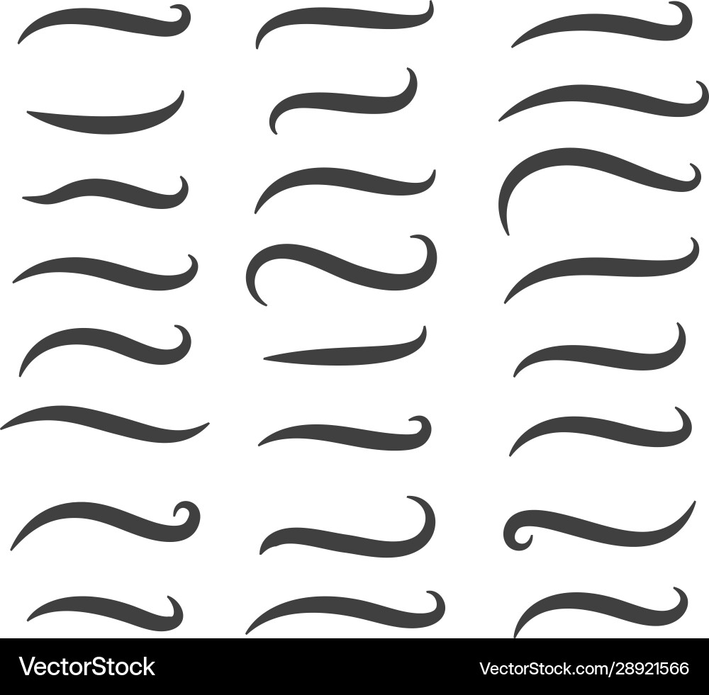 Swash & Swoosh Ornament Set Royalty Free Vector Image