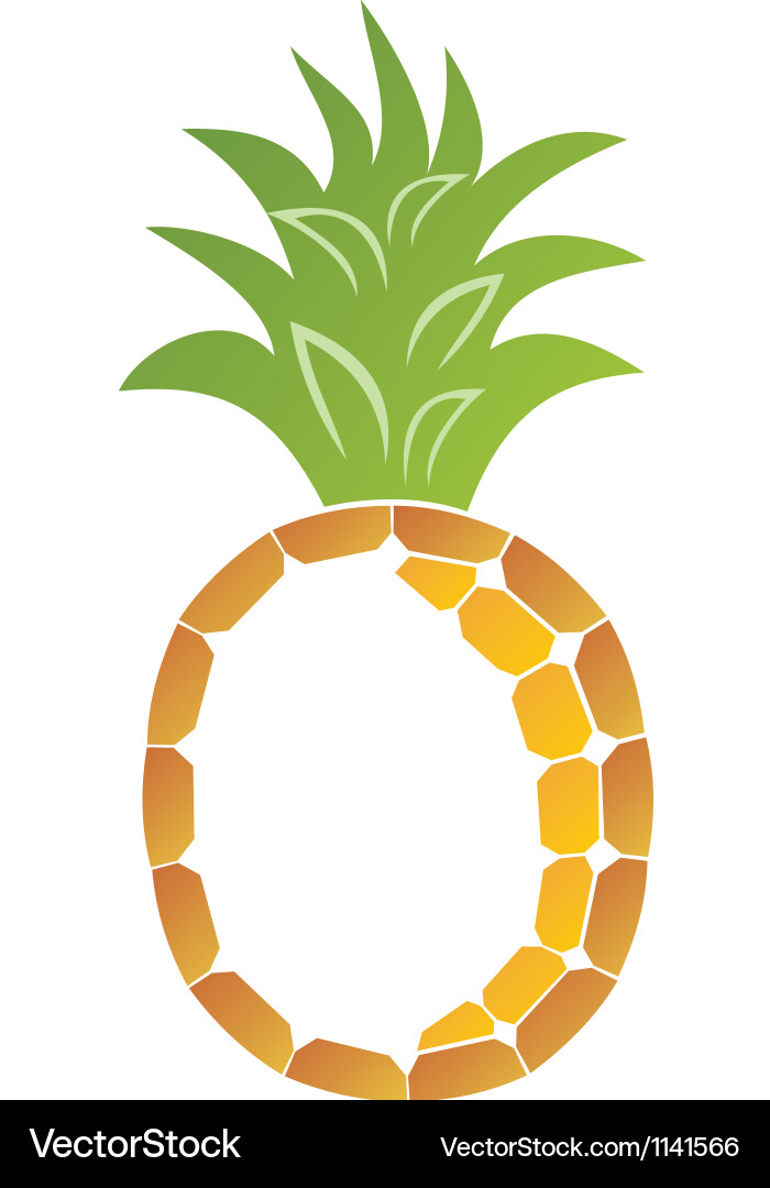 Tropical Pineapple Frame Royalty Free Vector Image