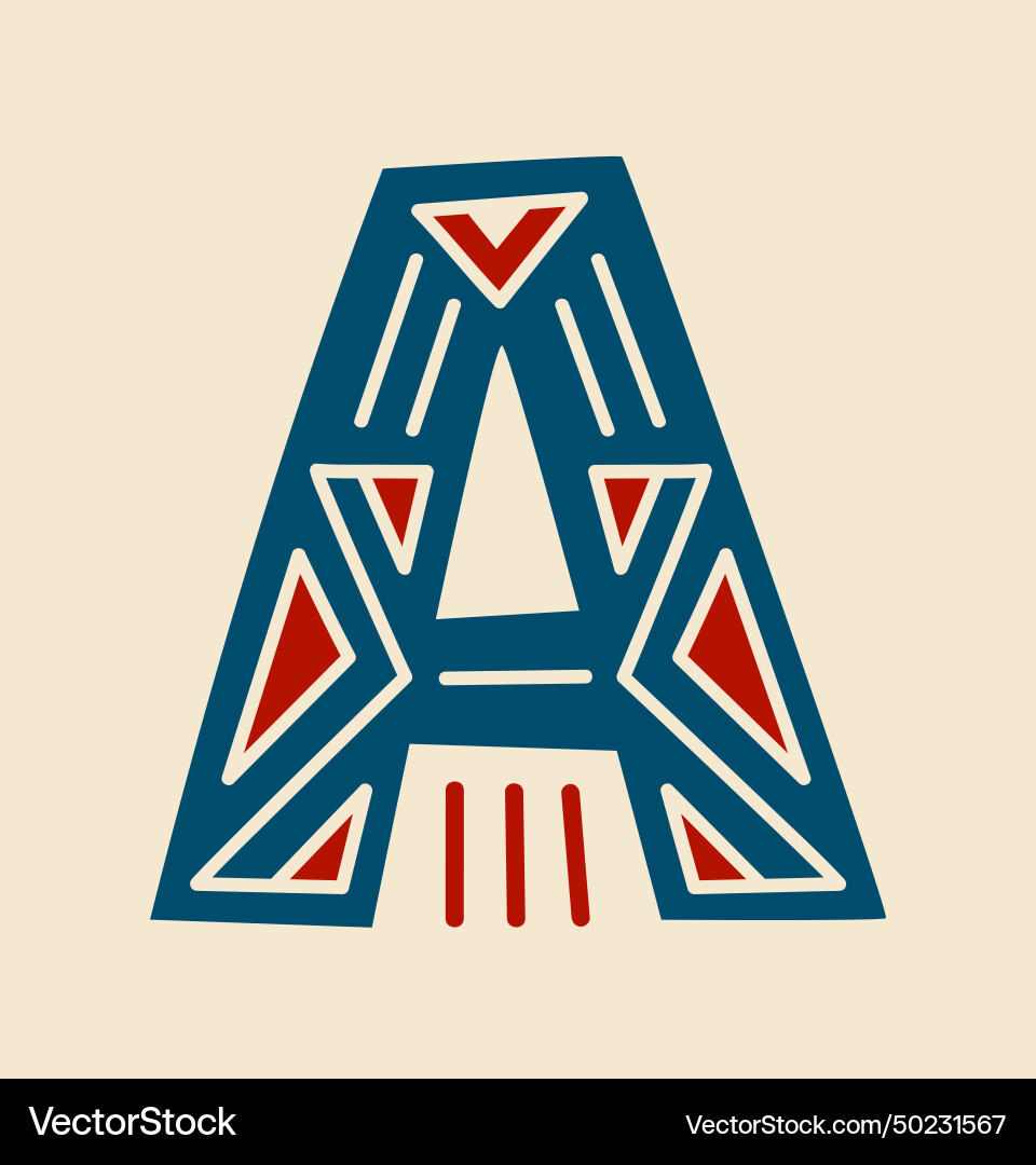 African font letter concept Royalty Free Vector Image