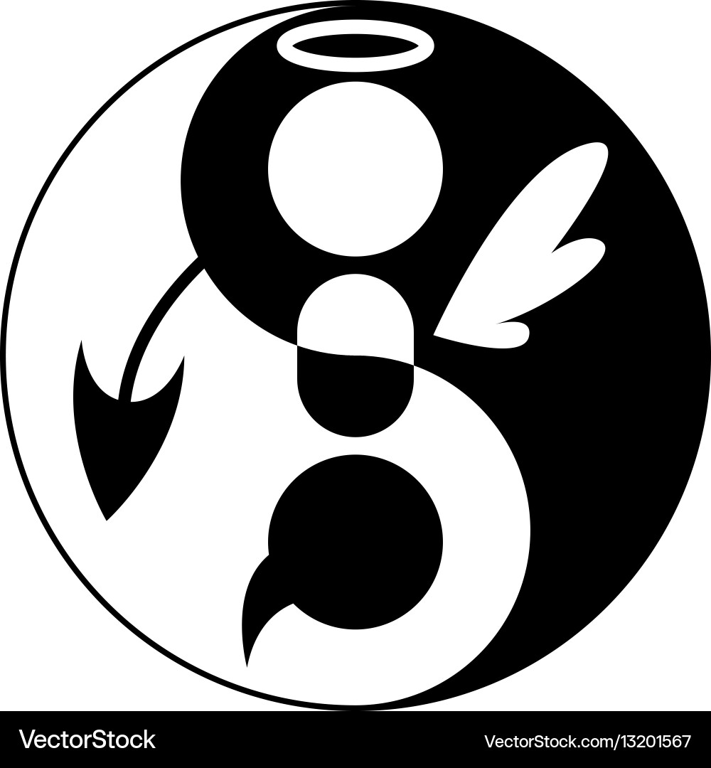 Angel and devil Royalty Free Vector Image - VectorStock