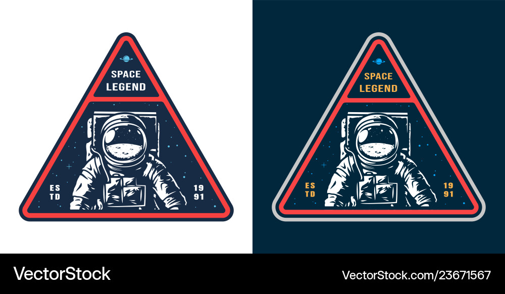 Colorful space label Royalty Free Vector Image