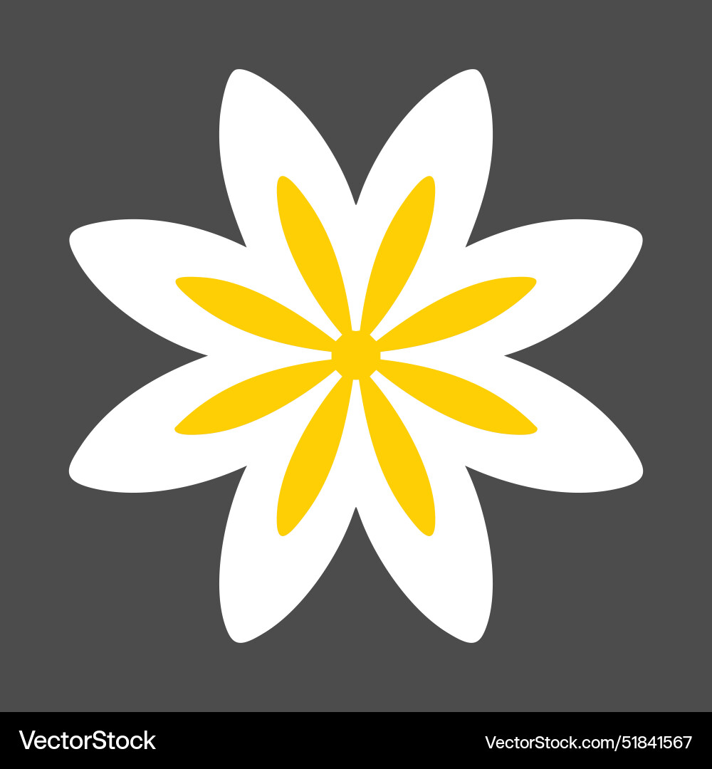 Flower icon on gray background floral flat Vector Image