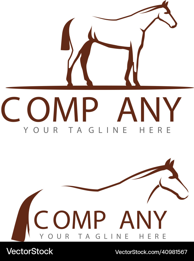 Horse outline logo Royalty Free Vector Image - VectorStock