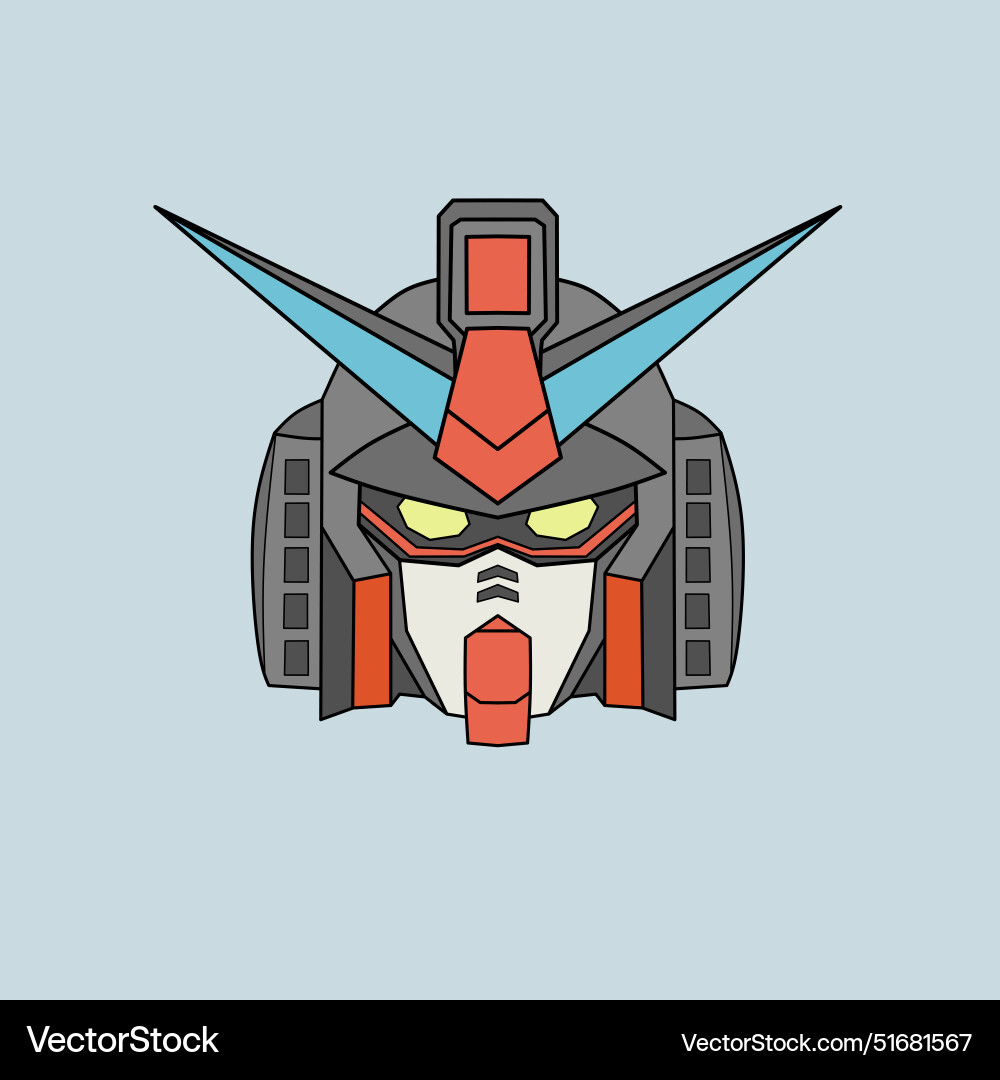 Robot head Royalty Free Vector Image - VectorStock