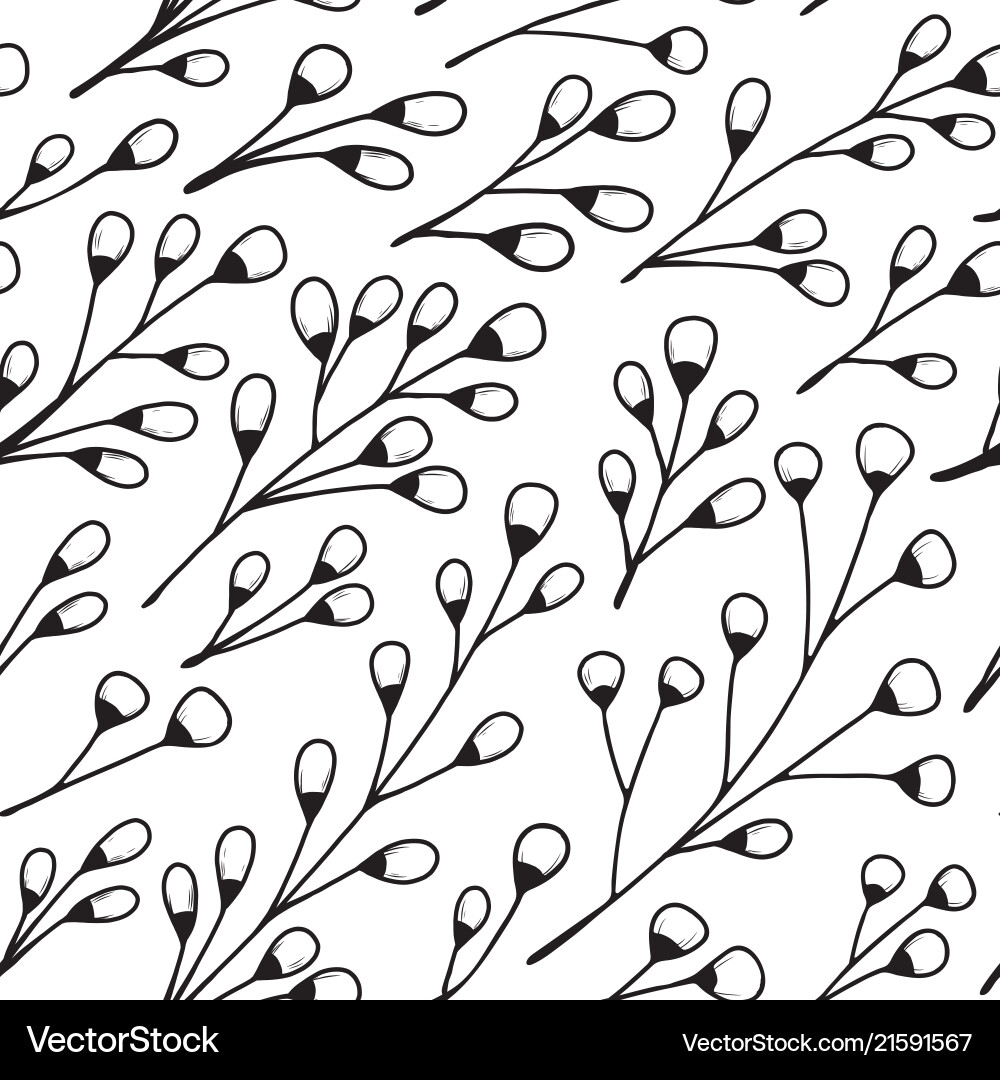 Seamless plant pattern Royalty Free Vector Image