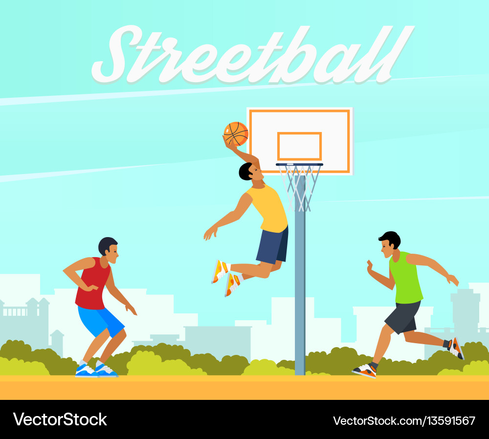 Street basketball Royalty Free Vector Image - VectorStock