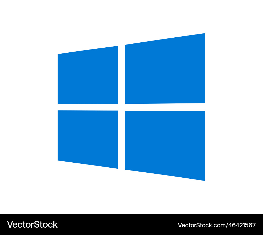 Windows microsoft symbol brand logo blue design Vector Image