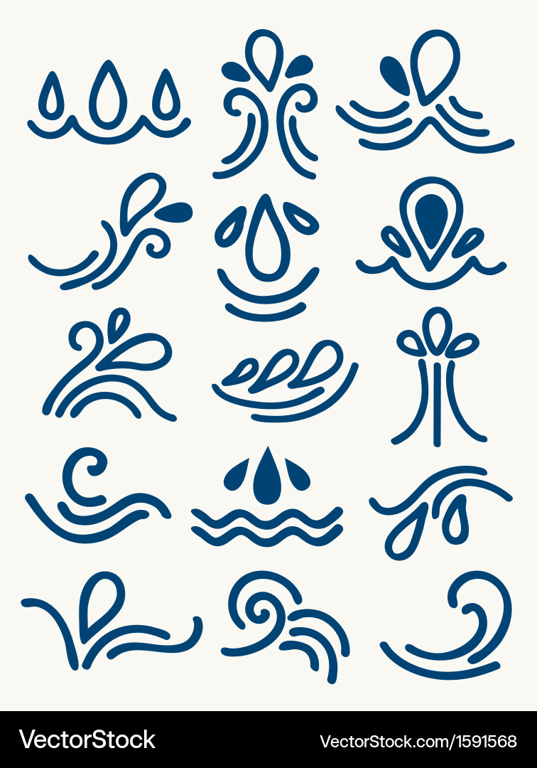 Abstract Water Forms Royalty Free Vector Image