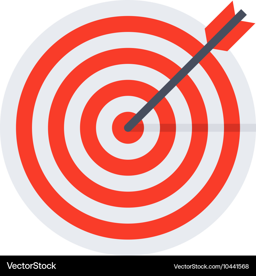 Arrows in target Royalty Free Vector Image - VectorStock