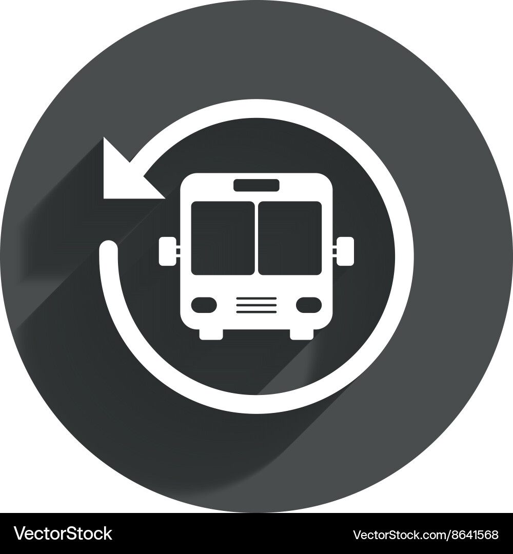 Bus shuttle icon public transport stop symbol Vector Image