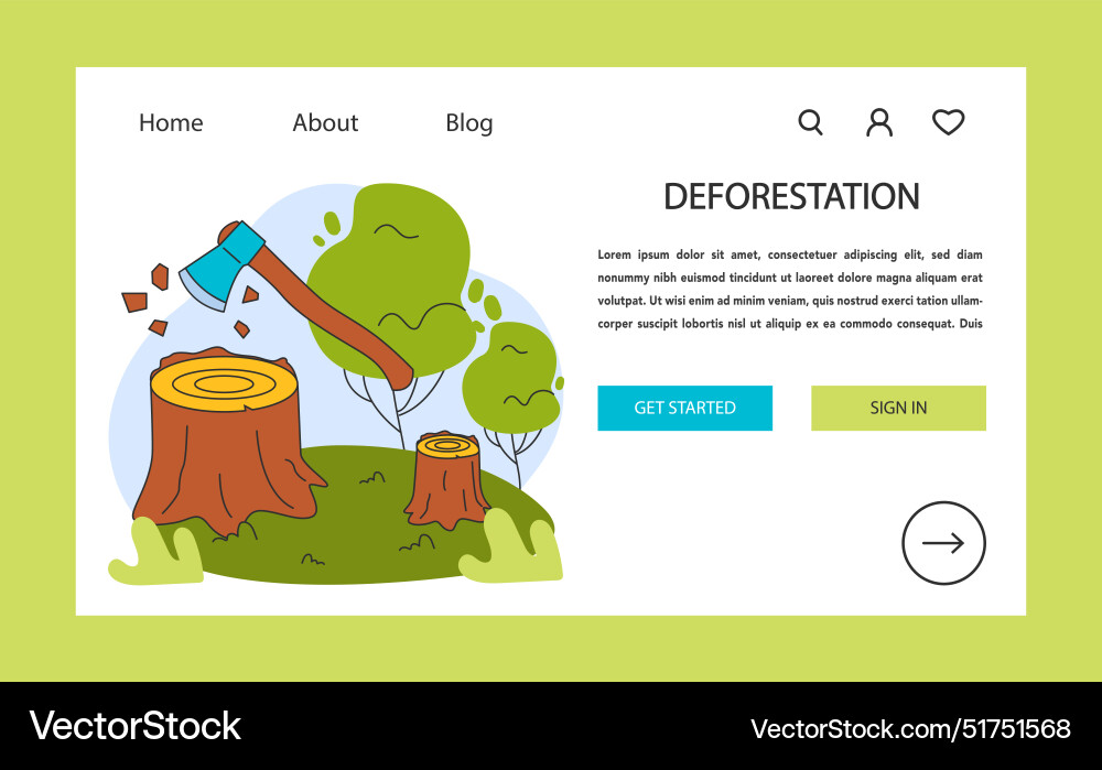 Climate change web banner or landing page Vector Image