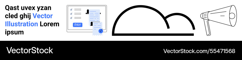 Digital workflow cloud connection Royalty Free Vector Image