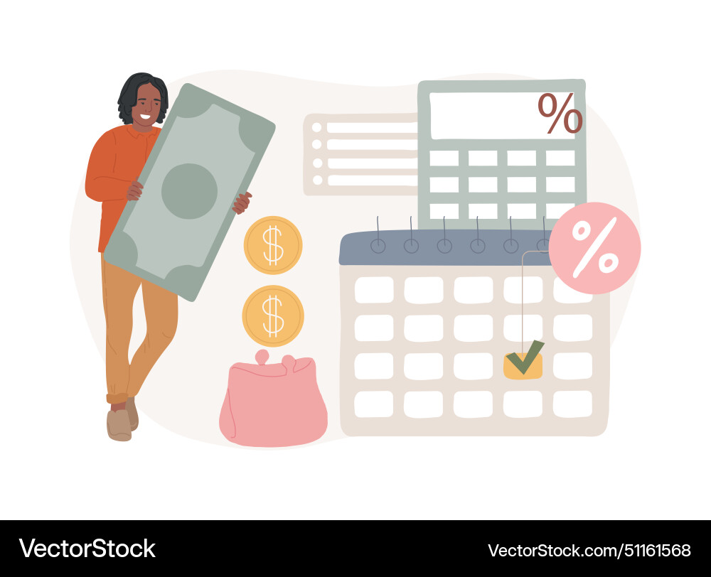 Early payment discount isolated concept Royalty Free Vector