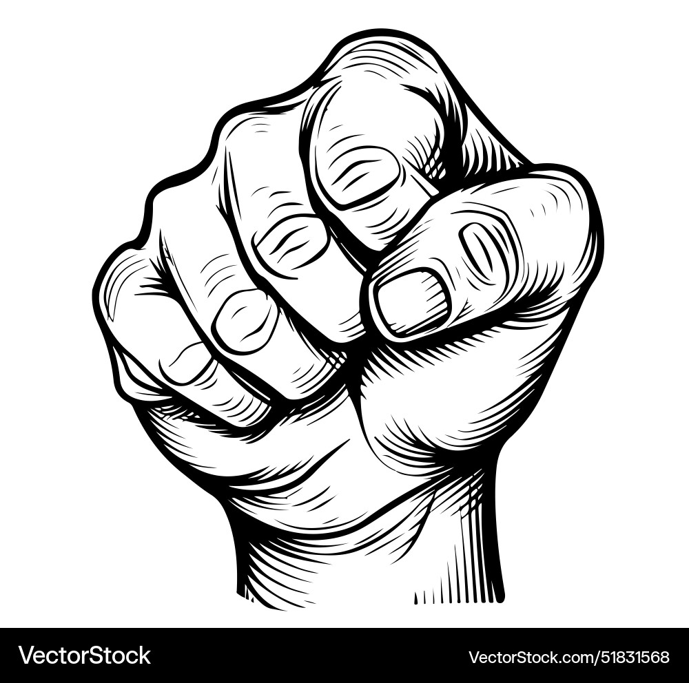 Image of fist Royalty Free Vector Image - VectorStock