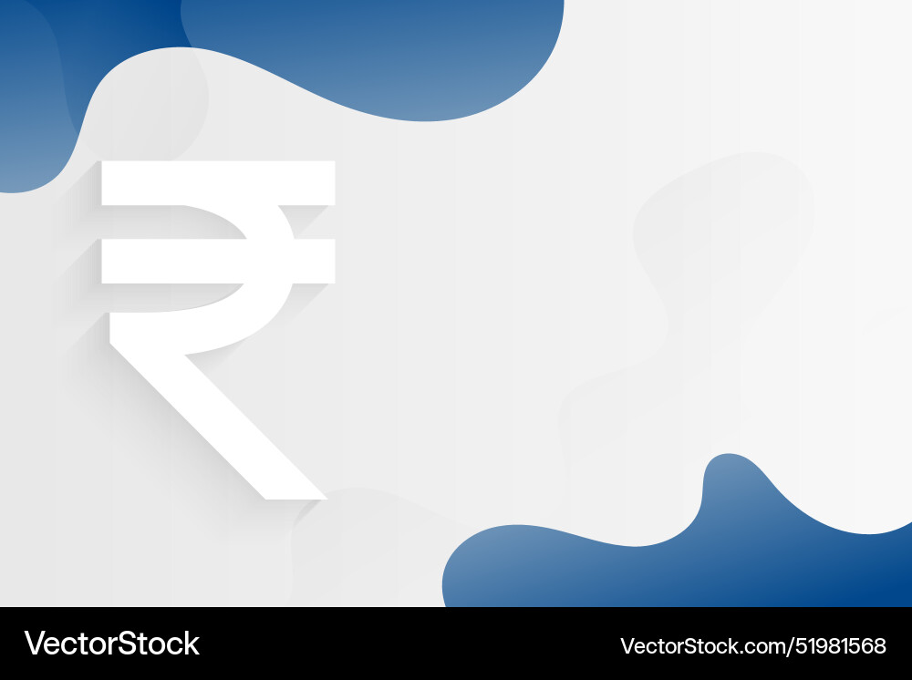 Indian digital rupee fluid background with text Vector Image