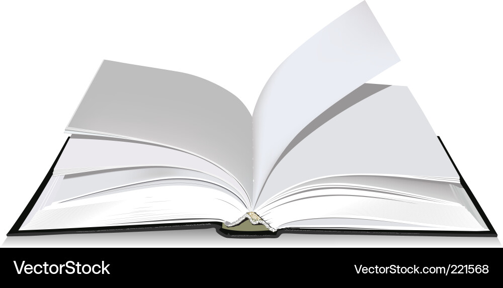 Open Book Page Royalty Free Vector Image - VectorStock